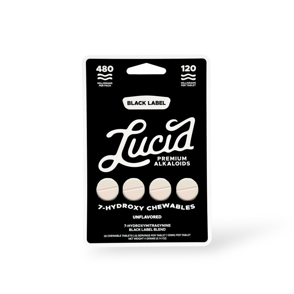 Lucid Black Label 7-Hydroxy Unflavored Chewable 120mg