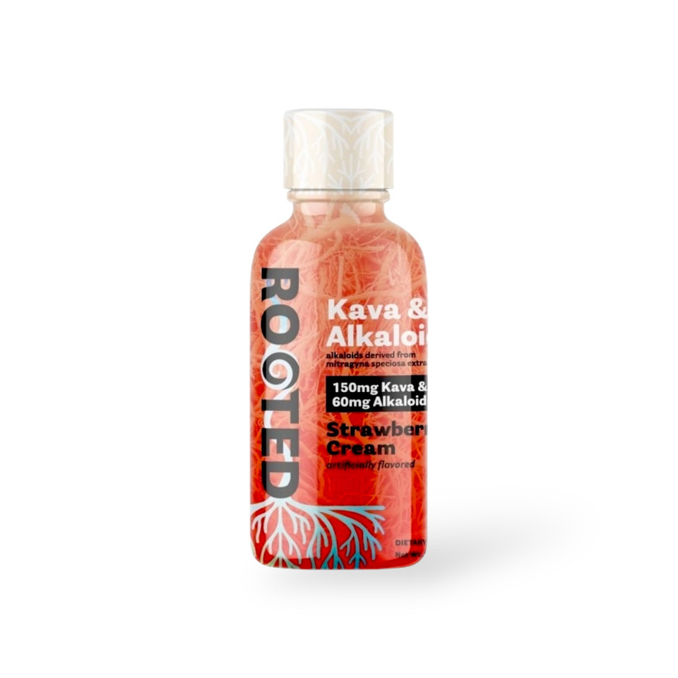 Rooted Kava & Alkaloids Shot Strawberry Cream 60ml