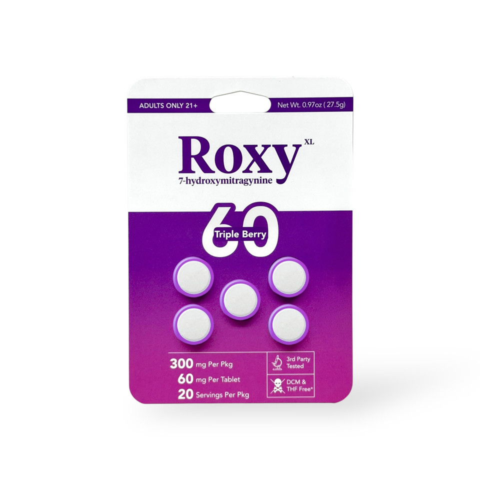 Roxy XL 7-hydroxymitragynine Tablets Triple Berry 60mg Per Tablet