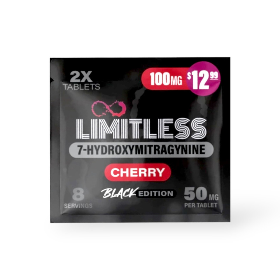Limitless Black Edition 7-Hydroxymitragynine Tablets Original 50mg Per ...