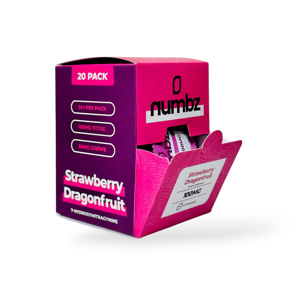 numbz 7-OH + Minor Alkaloids Chewable Tablets Strawberry Dragonfruit ...