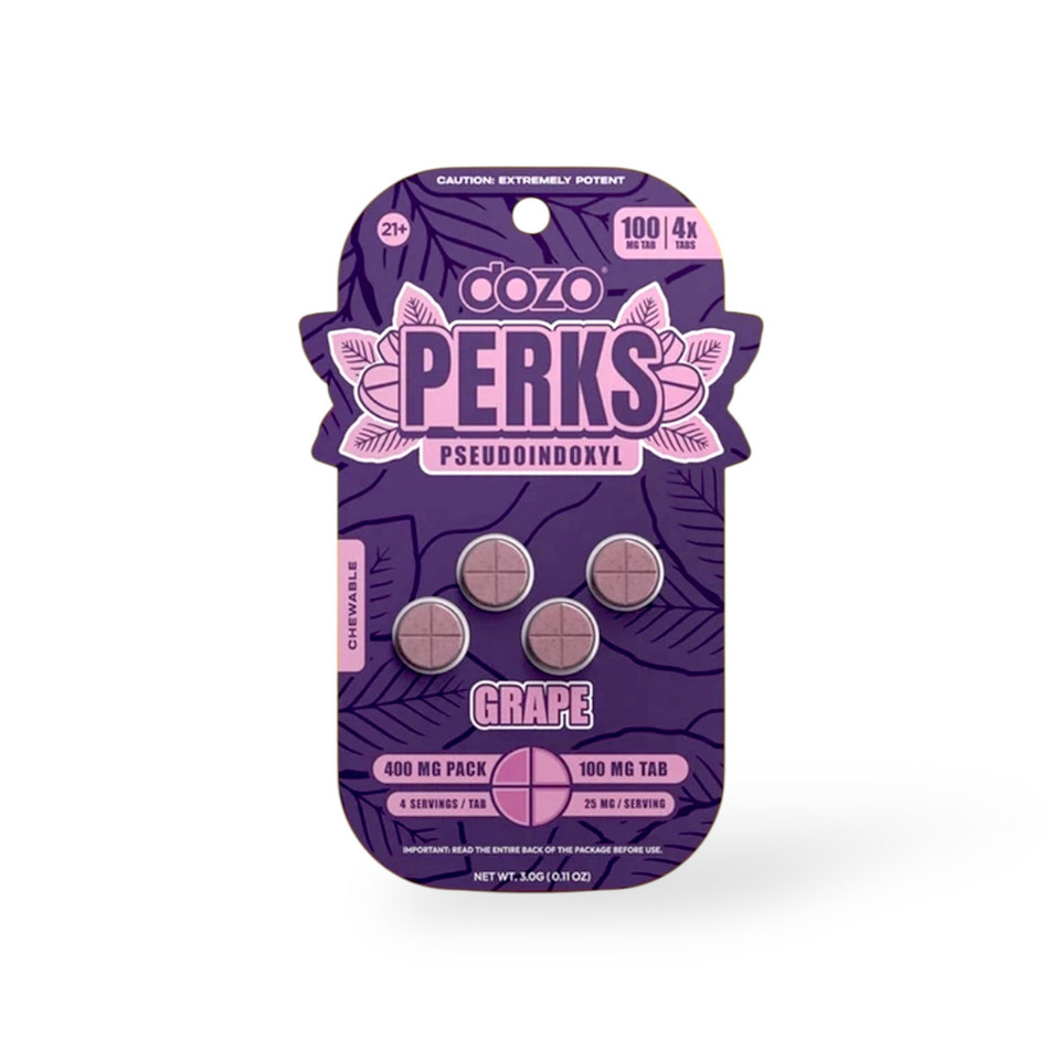 Dozo Perks Extremely Potent Pseudoindoxyl Chewable Tablet Grape 100mg ...