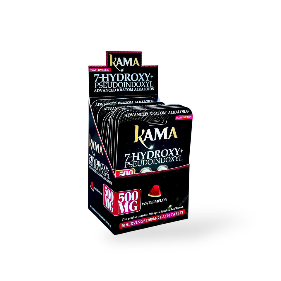 Kama 7 Hydroxy + Pseudoindoxyl Chewable Tablets Black Watermelon 100mg ...