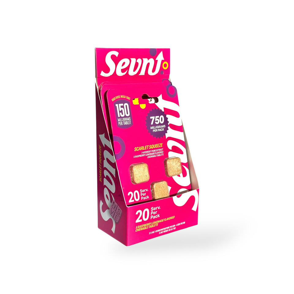Sevn Scarlet Squeeze 150mg 7-Hydroxy Chewable Tablets