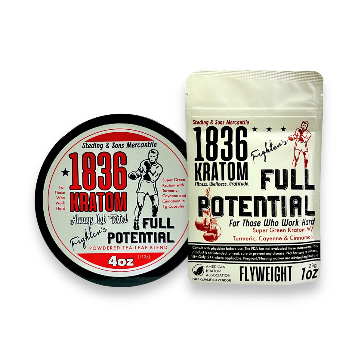 1836 Kratom Blend Super Green Fighters Full Potential Kratom Powder