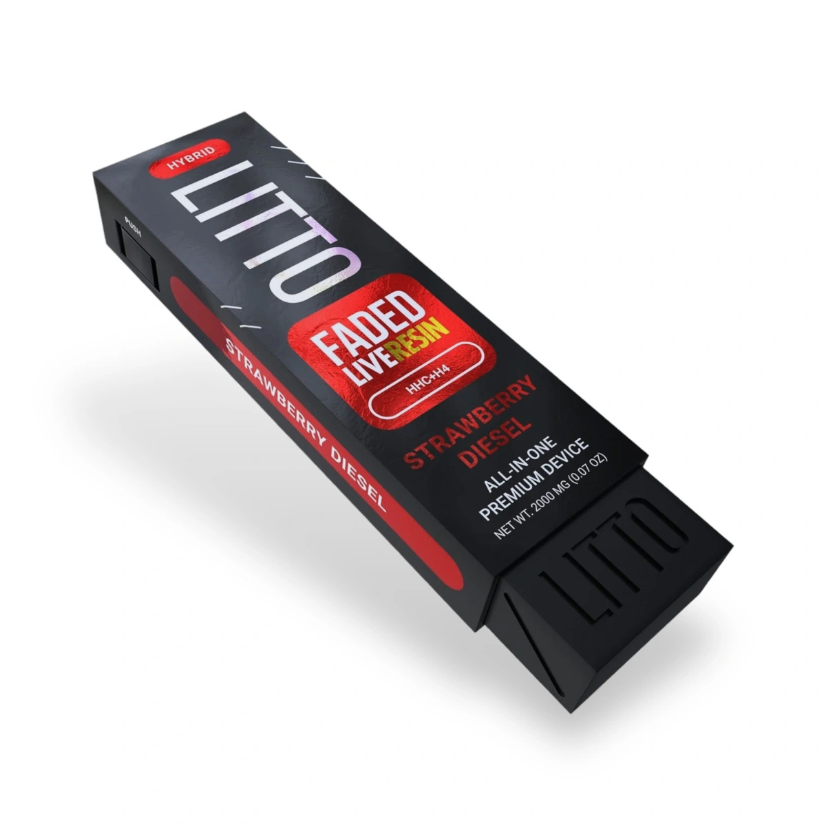 Litto Faded Live Resin Disposable Vape Hybrid Strawberry Diesel 2000mg