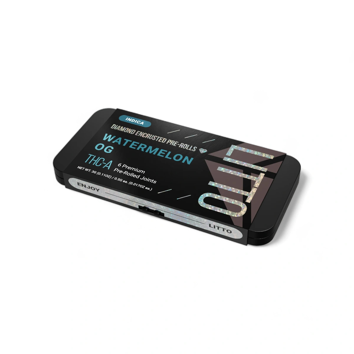 Litto Diamond Encrusted Pre-Rolls Indica Watermelon OG 6ct