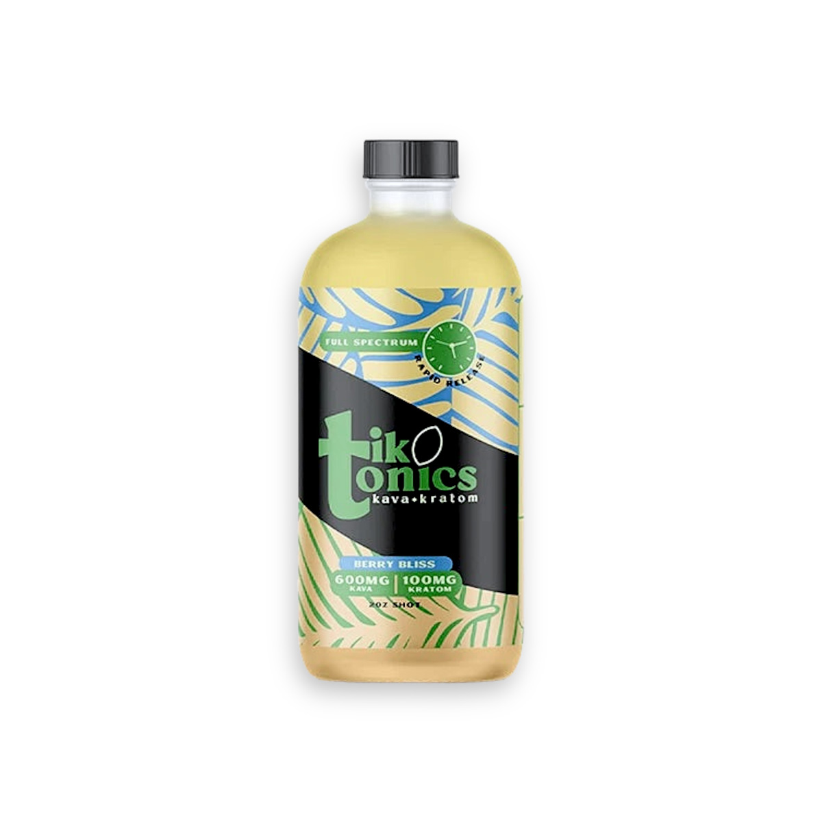 Tik Tonics Kratom Full Spectrum Kava + Kratom Berry Bliss Shot 2oz
