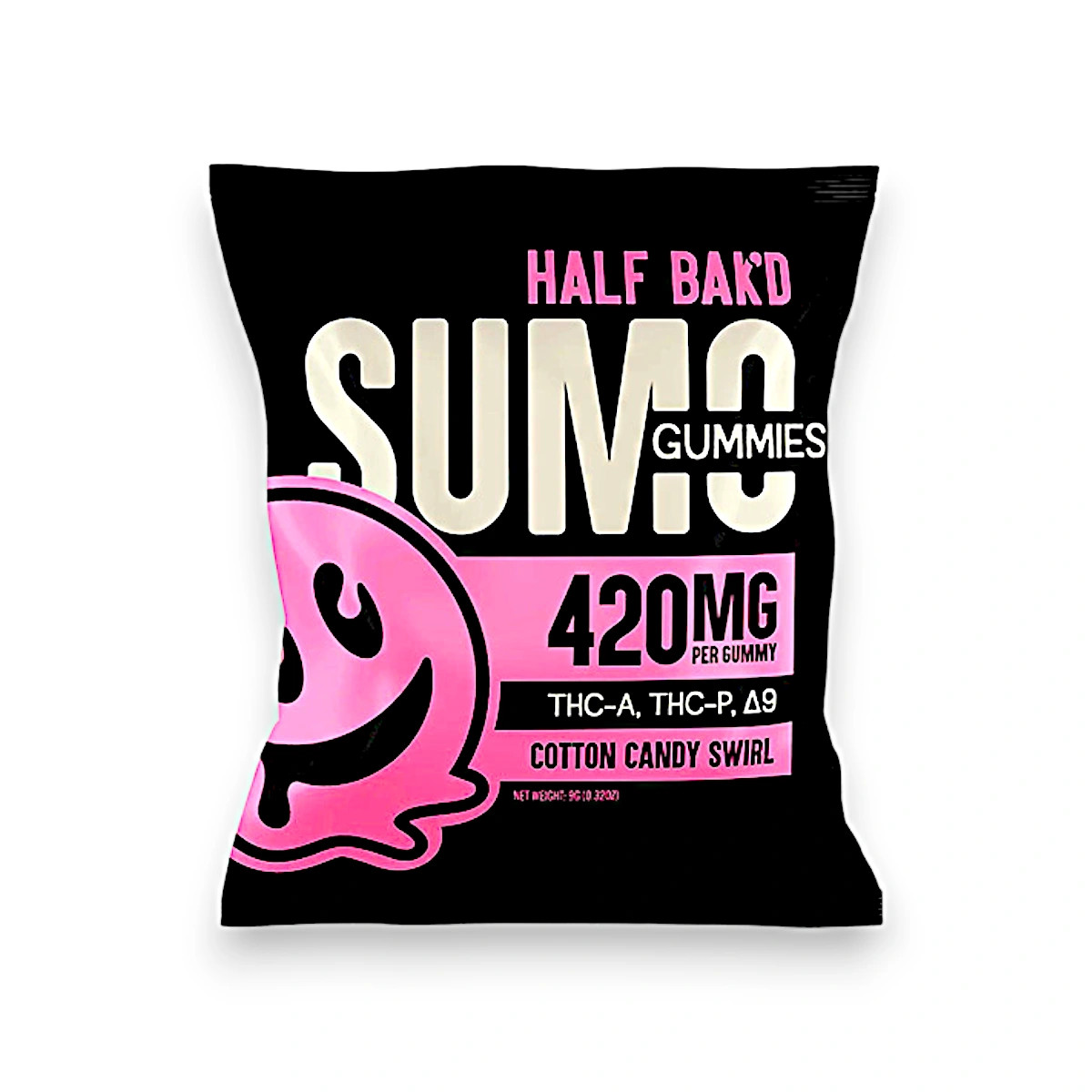 Half Bak'd Sumo Gummies Cotton Candy Swirl | 2ct 420mg | Buy Now
