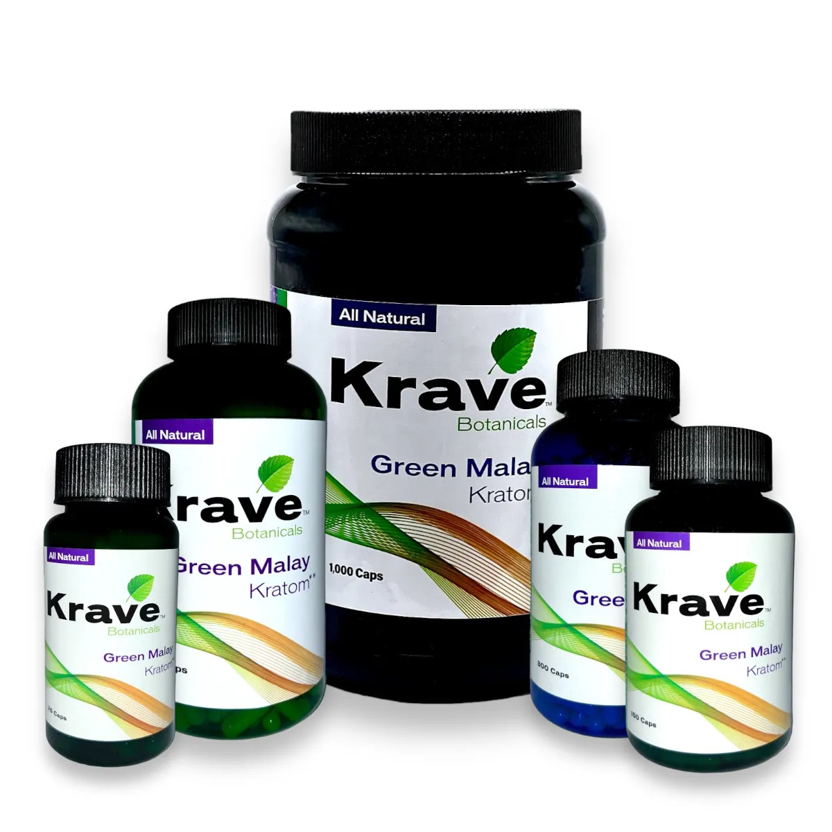 Krave Kratom Capsules Green Malay - Premium Malay Kratom