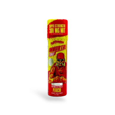 Hulkamania Immortal Shot Platinum Kratom Extract Shot Peach 300mg 2oz