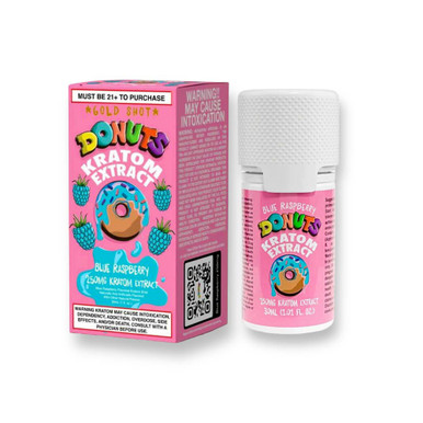 Donuts Kratom Extract Shot 250mg Blue Raspberry 30mL