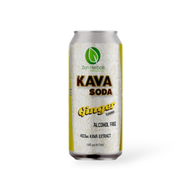 Zion Herbals 403mg Kava Extract Ginger Kava Soda 16oz