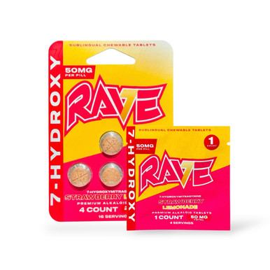 Rave 7-Hydroxy Sublingual Chewable Tablets Strawberry Lemonade