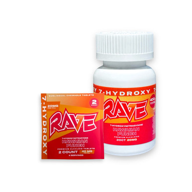 Rave 7-Hydroxy Chewable Tablets Hawaiian Punch 20mg Relaxation