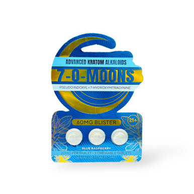 7-O-Moons Blue Raspberry 20mg Chewable – Smooth Focus Boost