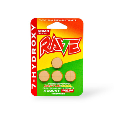Rave 7-Hydroxy Sublingual Chewable Tablet Cactus Cool 50mg