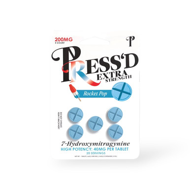 Press'D Kratom 7-Hydroxy Rocket Pop Extra Strength 40mg