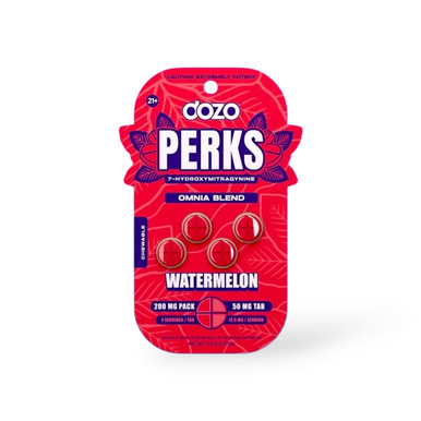 Dozo Perks Omnia Blend 50mg 7-OH Watermelon Chewable Tablets