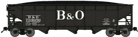 BS-74048 B&O 70T 3-Bay Offset Side Hopper