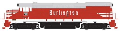 ATL-40 000 578 Burlington U25B Locomotive