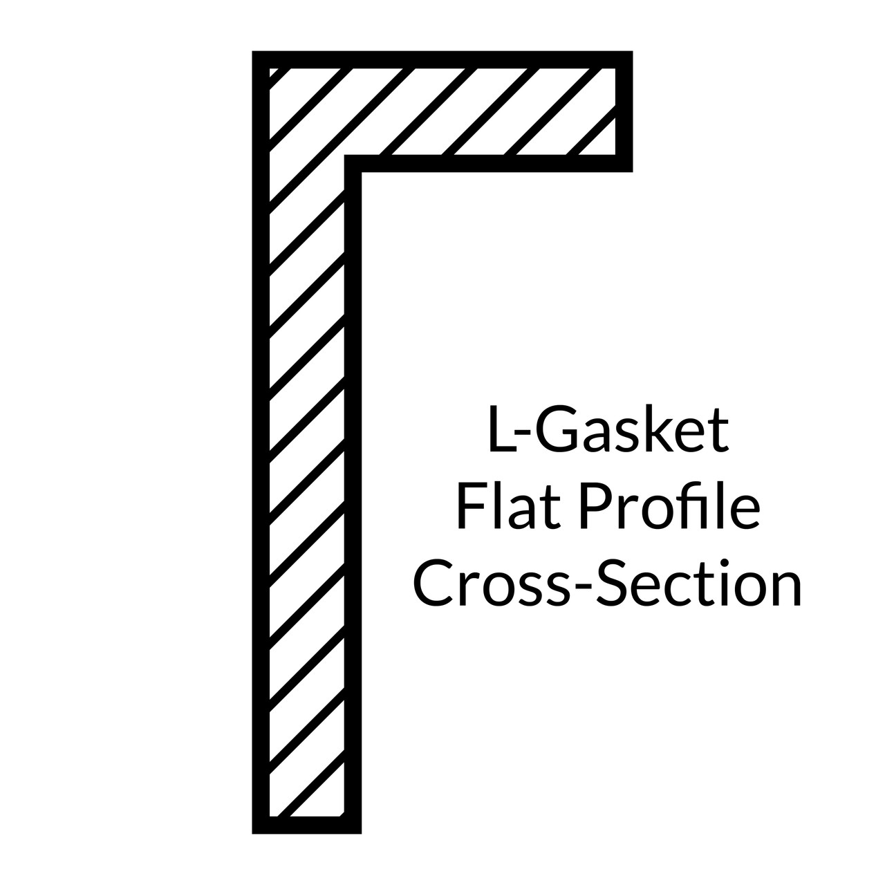 6" - 10" Flat Profile L Gasket (Buna)