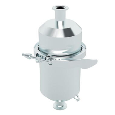 FLUIDX Stainless Steel NW16 Side Channel In-line Vacuum Trap