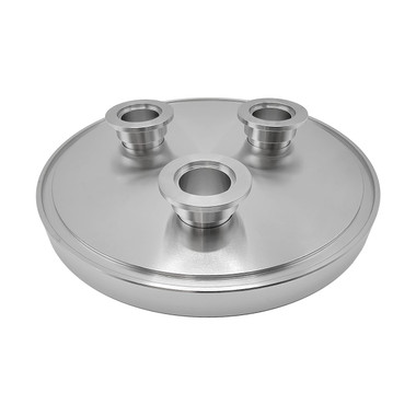ISO 160 Blank-Off Flange with 3 NW25 Ports