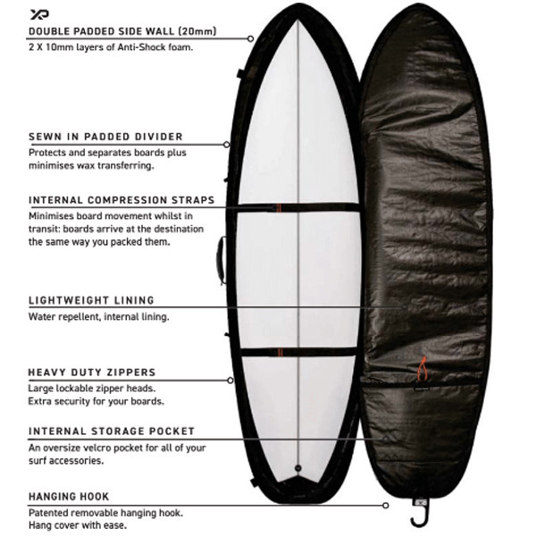 Buy Ocean and Earth HYPA 4 Board Coffin Fish / Short Travel Surfboard Cover | Shop Online | Surf ...