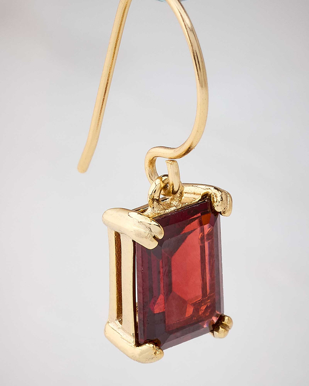 Square Garnet Earrings in Gold Vermeil | Shop Smithsonian Store