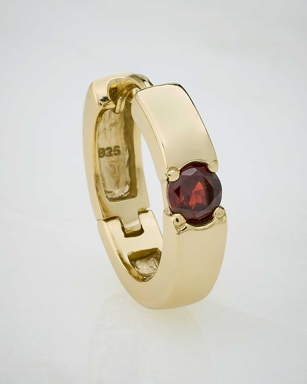 Garnet Hoop Earrings in Gold Vermeil Earrings | Shop Smithsonian Store