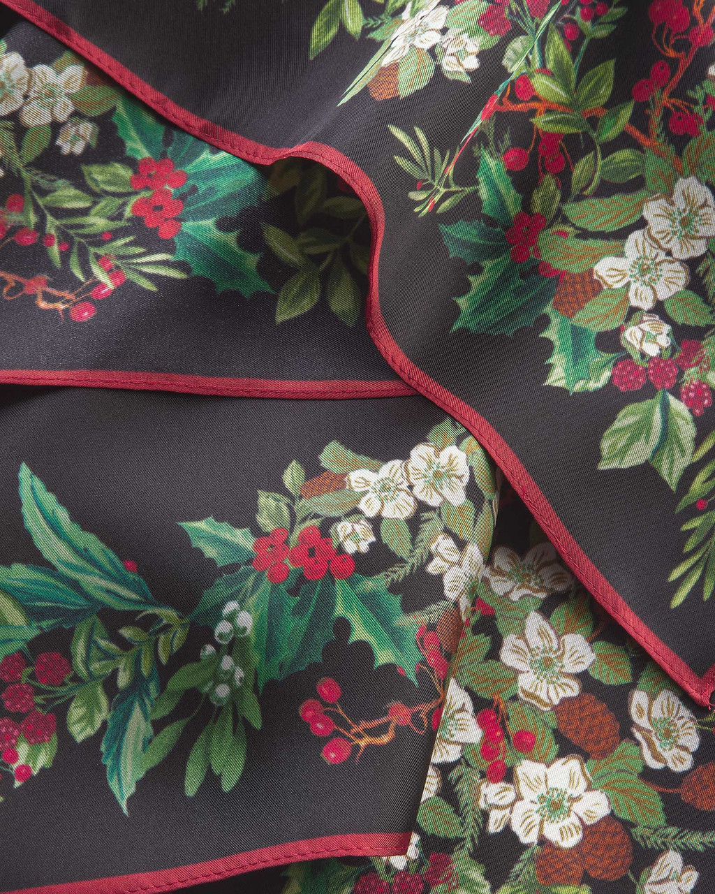 Holly Garland Silk Square Scarf | Shop Smithsonian Store