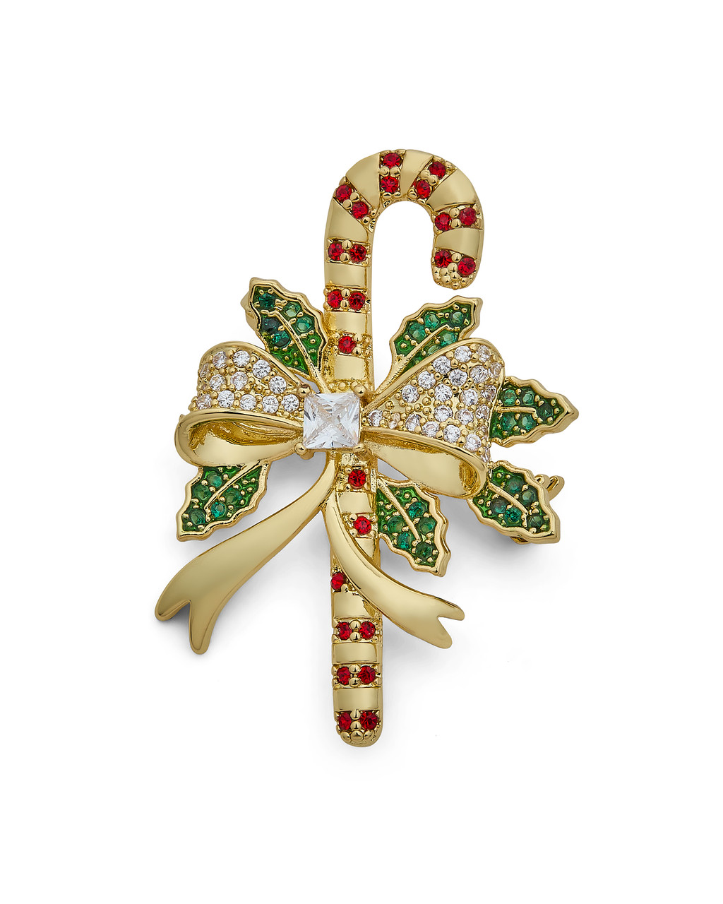 Candy Cane Pin - Crystal Christmas Brooch | Shop Smithsonian Store
