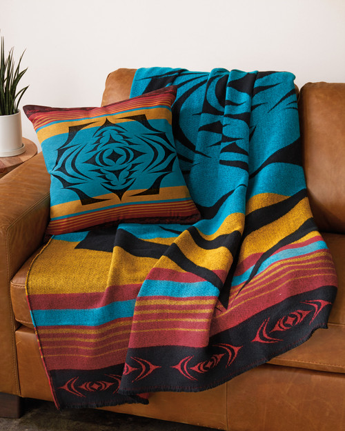 Salish Sunset Throw Blanket
