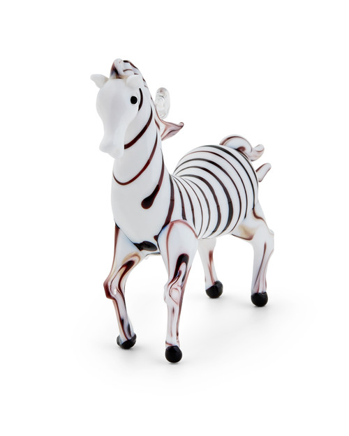 Zebra Glass Ornament