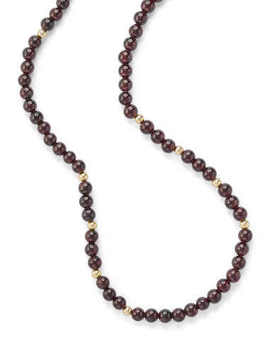 Garnet Bead Necklace with Gold Vermeil Accents | Shop Smithsonian Store