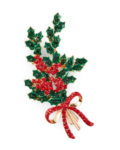Holly Berry Pin - Festive Holiday Accessory | Smithsonian Store
