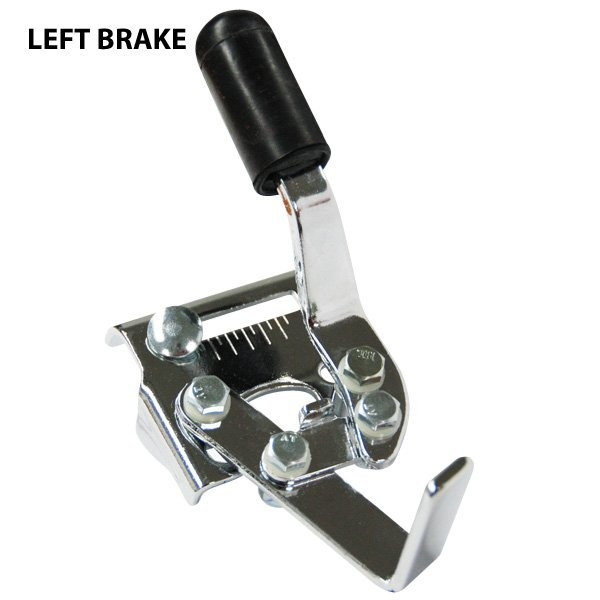 Invacare Brake for Fixed Arm Wheelchair, Push To Lock, Chrome