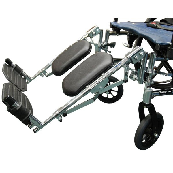 Articulating Legtrest, Black Padded Calf Pad, Black Aluminum Footplate ...