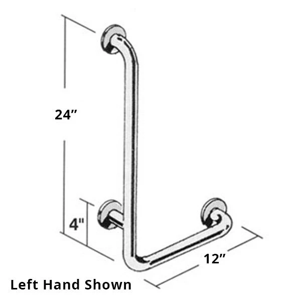 Horizontal/Vertical Stainless Steel Grab Bar