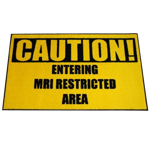 MRI Floor Mat Carpet Sign, CAUTION! Entering Restricted Area