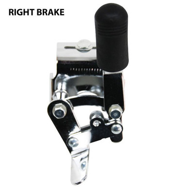 Drive Medical - Push to Lock Brake for Detachable Arm Wheelchair, Chrome