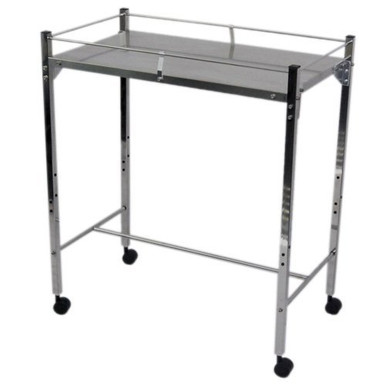 MRI Utility Table with Top Shelf and Rails, 18" x 24"