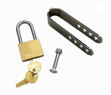 Wheelchair Anti-Fold Bracket w/ Padlock, Fits 1" Tubing