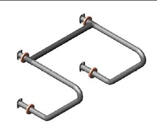 Straddle Stainless Steel Grab Bar - 24