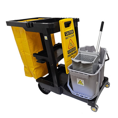MRI Custodial Cart, Mop Pressure Wringer Bucket Combo
