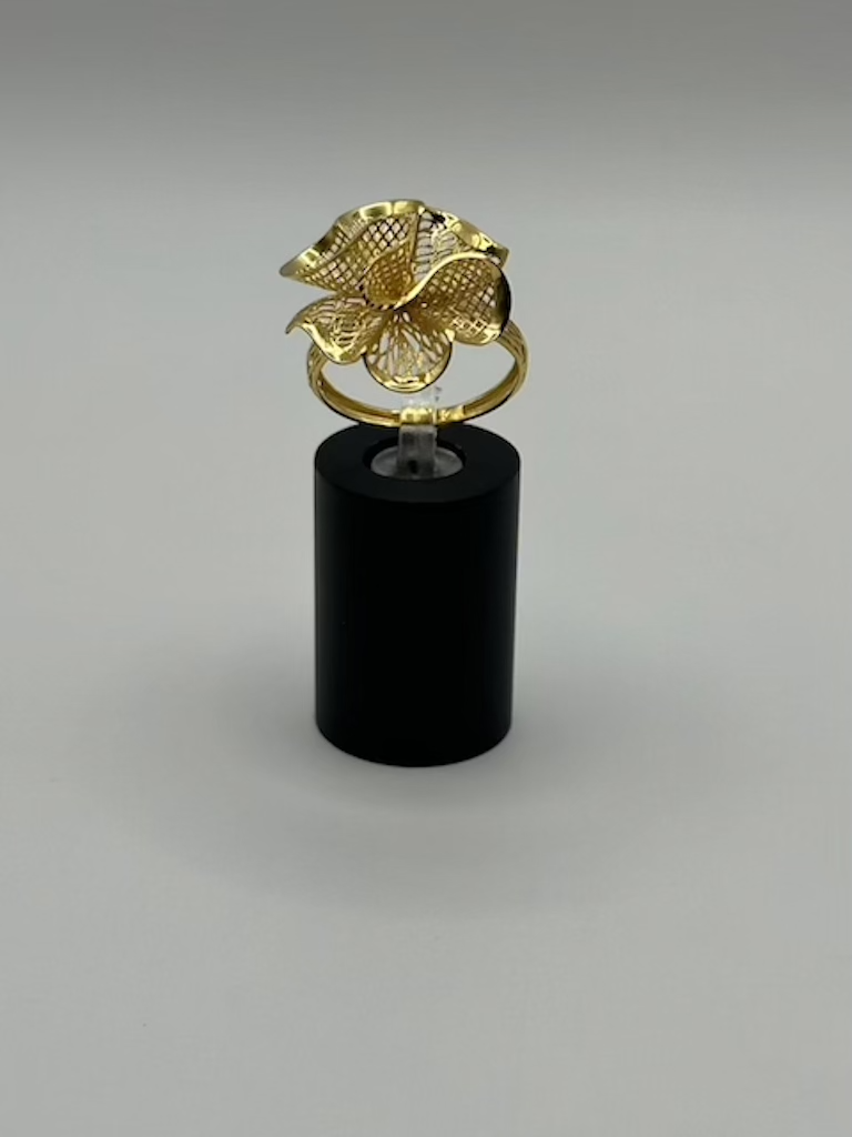 21K Gold Botanical Statement Ring