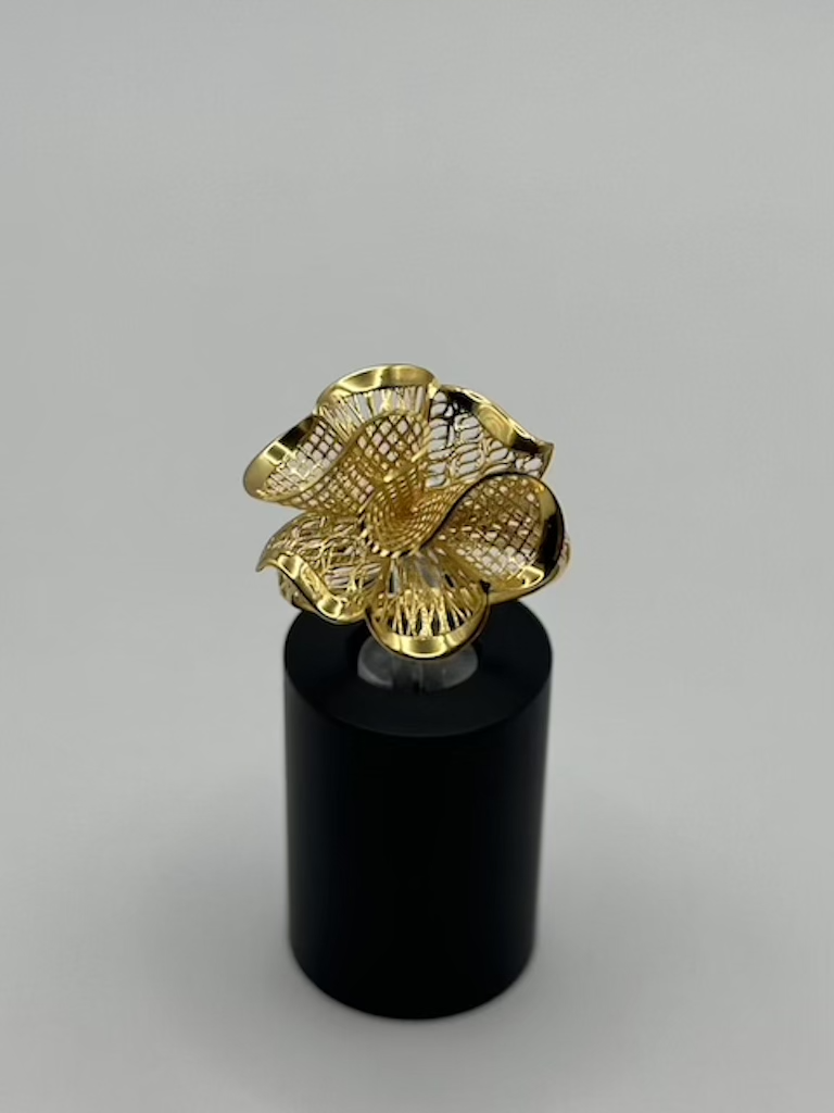 21K Gold Botanical Statement Ring