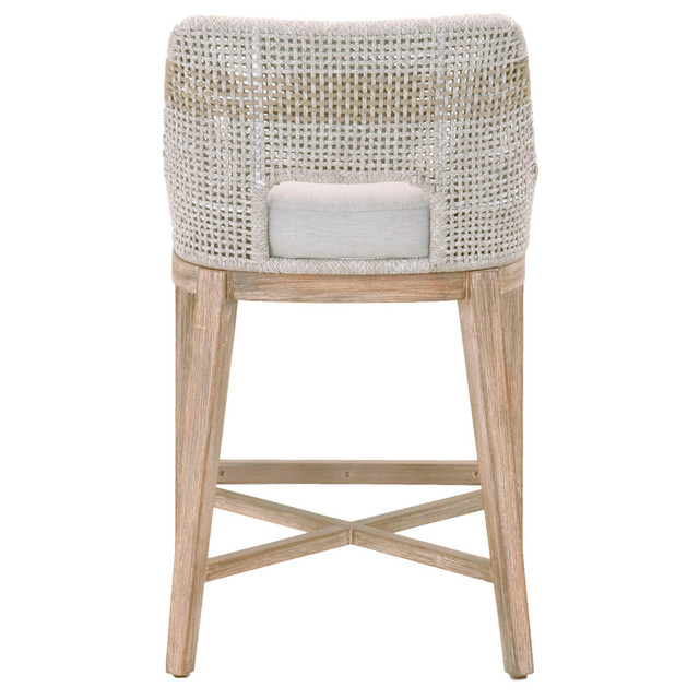 Tapestry Counter Stool in Taupe & White - Ashley Taylor Home