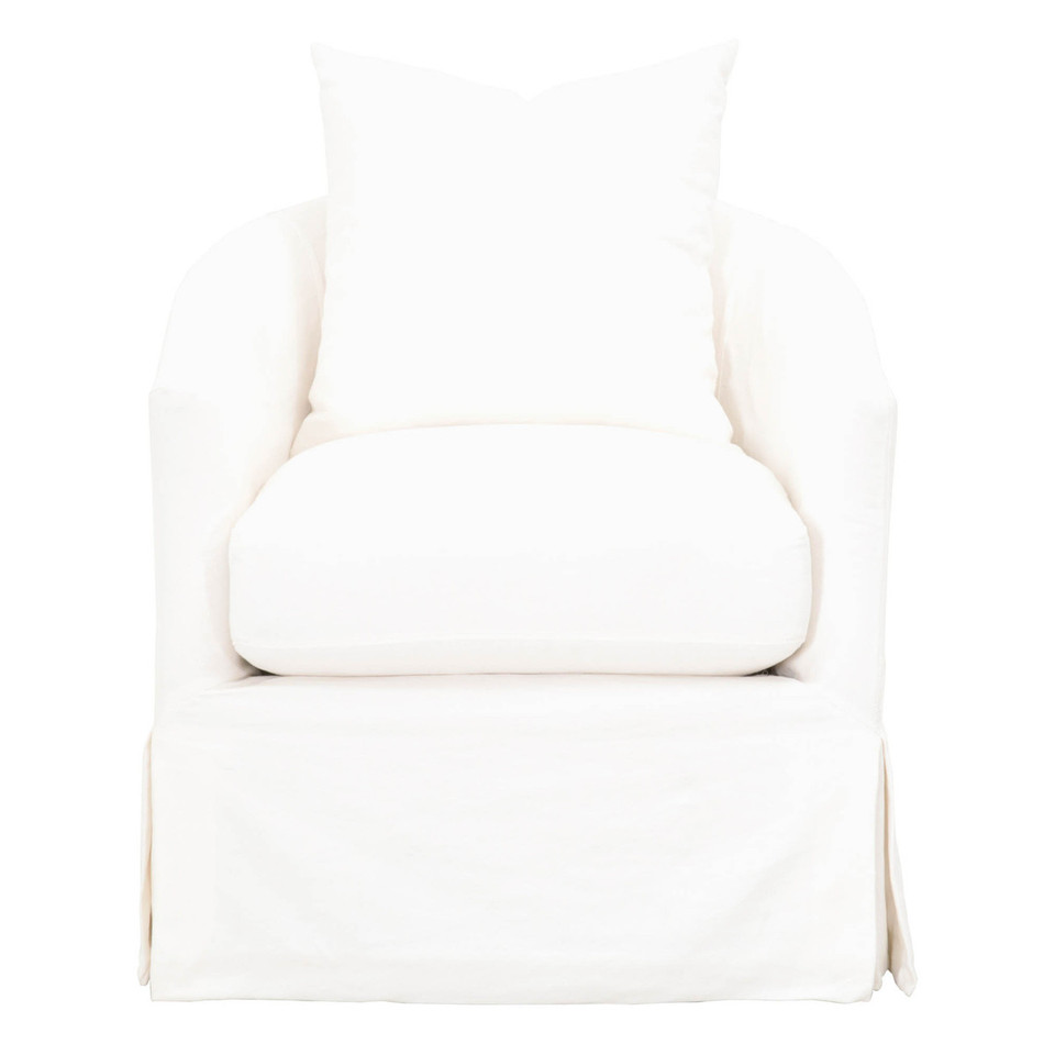 Faye Slipcovered Chair in Cream Crepe - Ashley Taylor Home